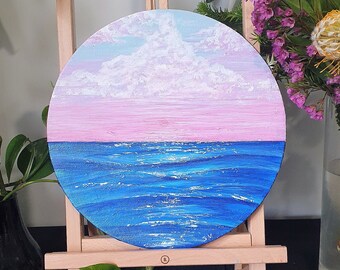 Round canvas art | Etsy