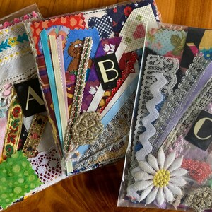 Mini Fabric Snippets/scraps for Slow Stitching Card Making Journals ...