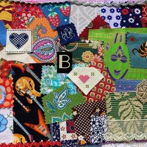 Mini Fabric Snippets/scraps for Slow Stitching Card Making Journals ...