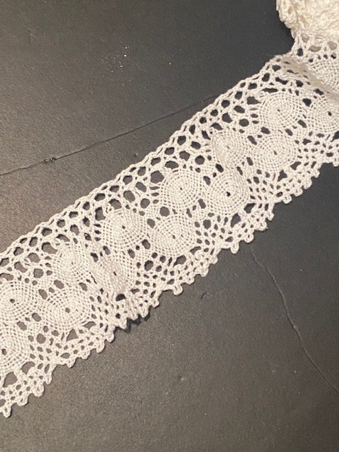 Vintage Crochet Cotton Trim 2 7/8" Wide - Etsy