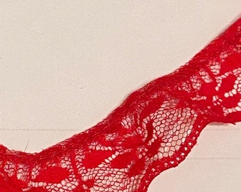 Red Lace Trim - Etsy