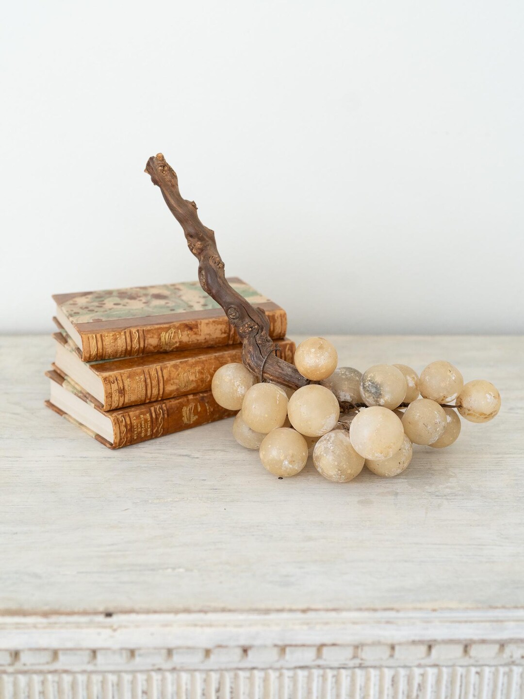 XL Alabaster Grapes, Italian Marble Midcentury Grape, MCM Bunch Grapes ...