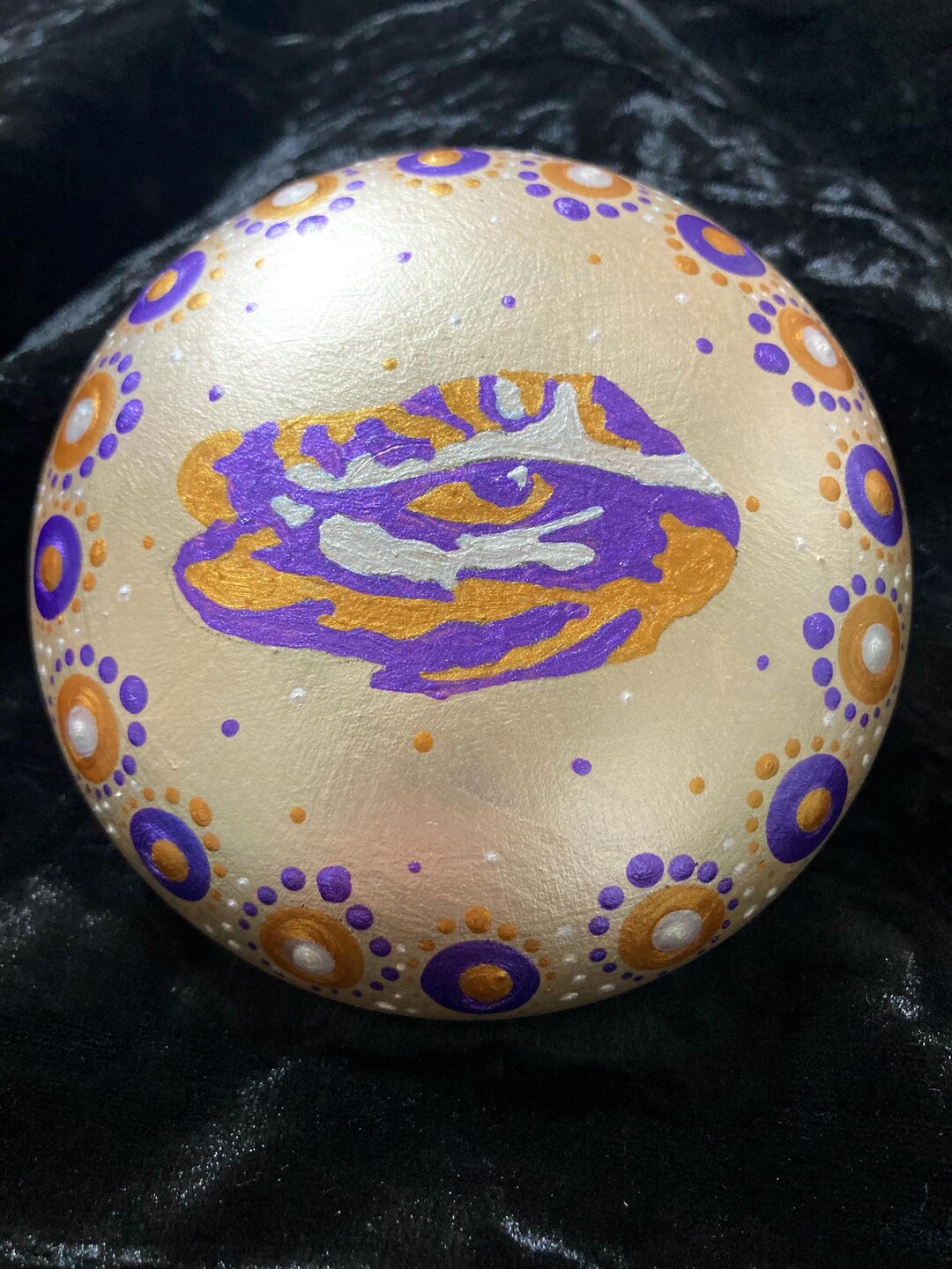 Gorgeous Handcrafted Art Stone for the LSU Fan! Show off Your Purple ...
