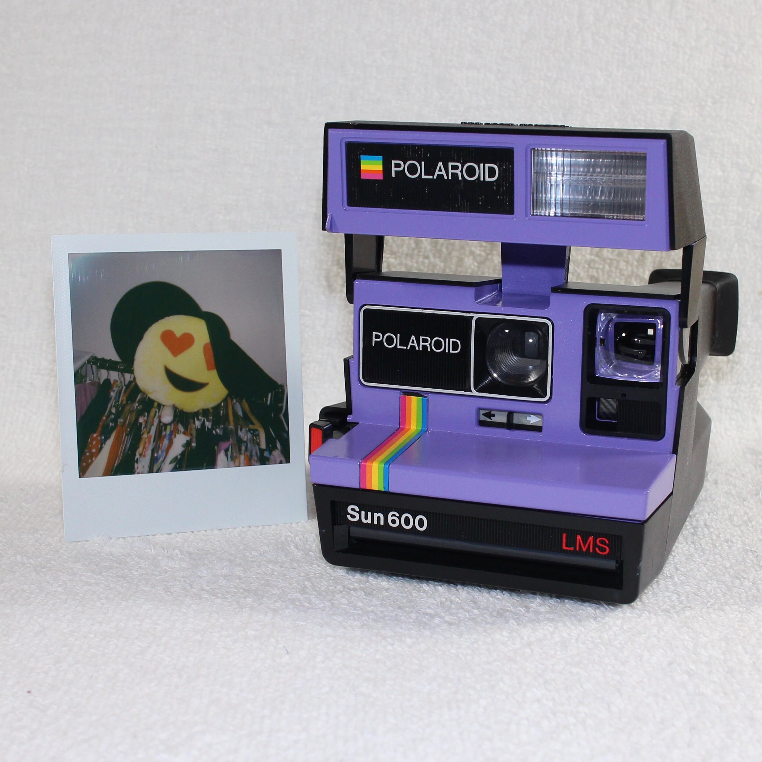 Fun Rainbow Polaroid Sun 600 - Upcycled Purple