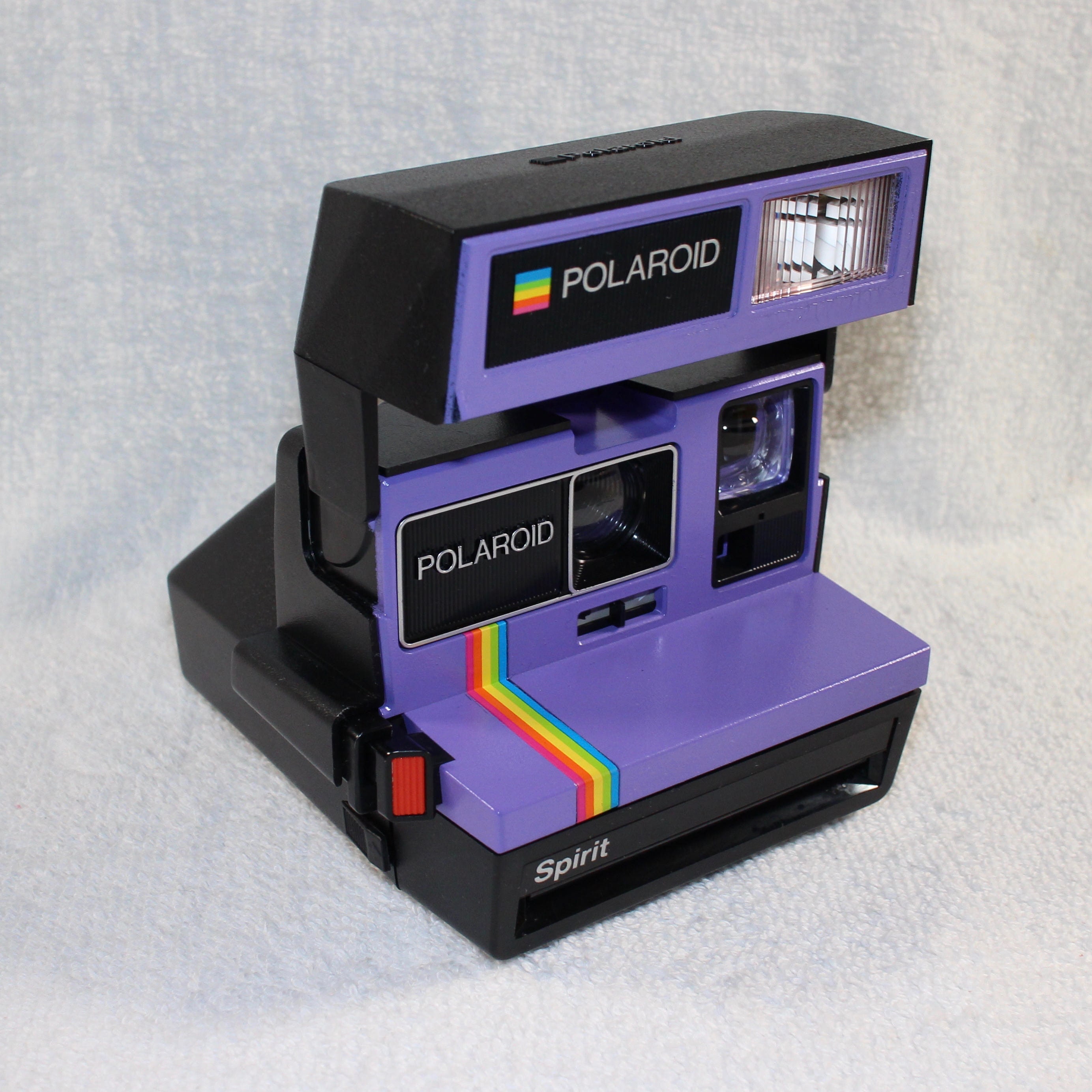 Fun Rainbow Polaroid Spirit 600 - Upcycled Purple