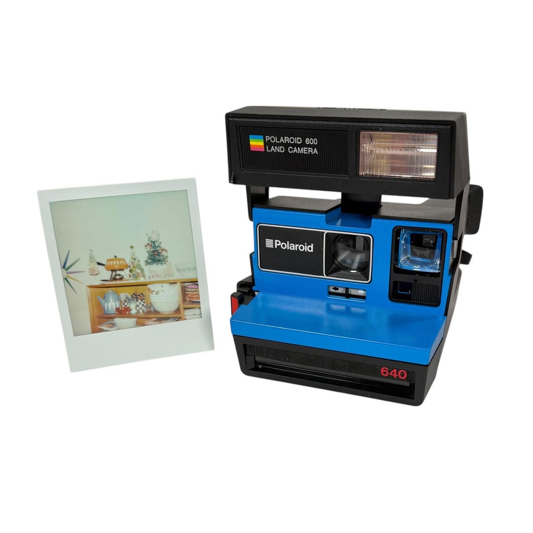 Polaroid Sun 600 With Upcycled Red and Rainbow Face Refreshed, Cleaned ...
