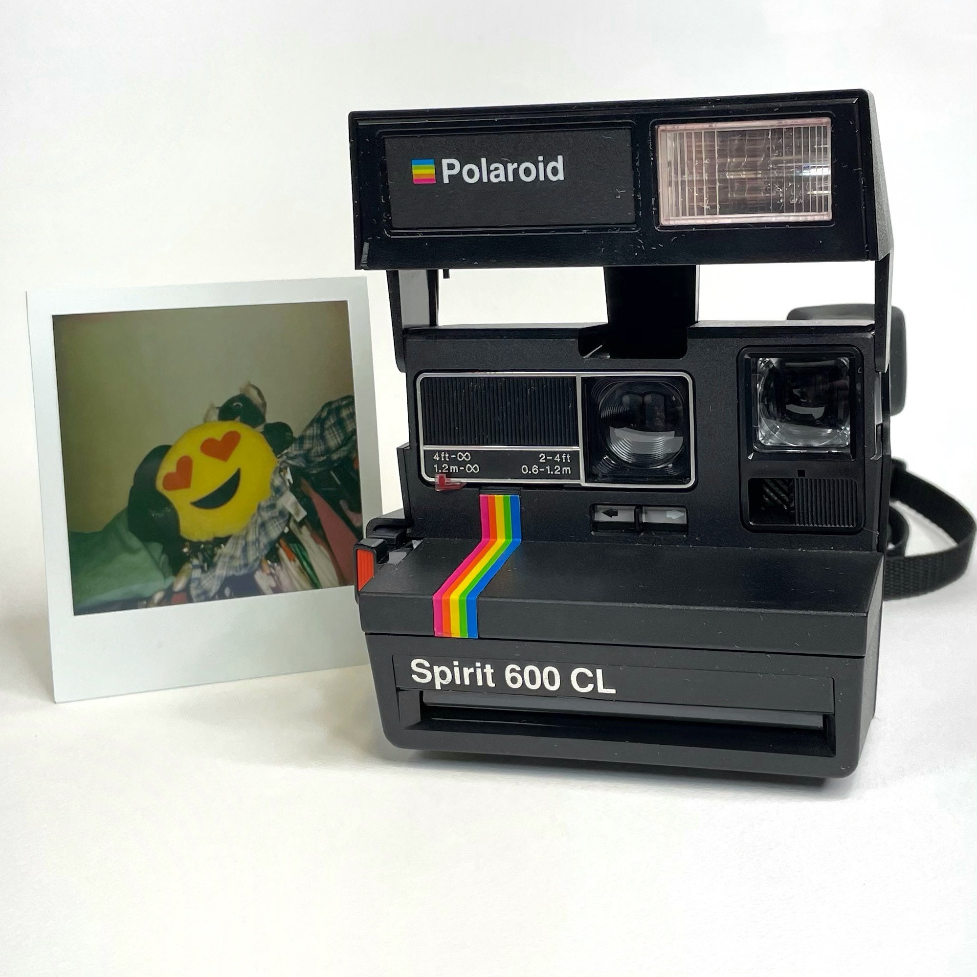 Original Rainbow Stripe Polaroid Spirit 600CL with Close Up - Refreshed ...