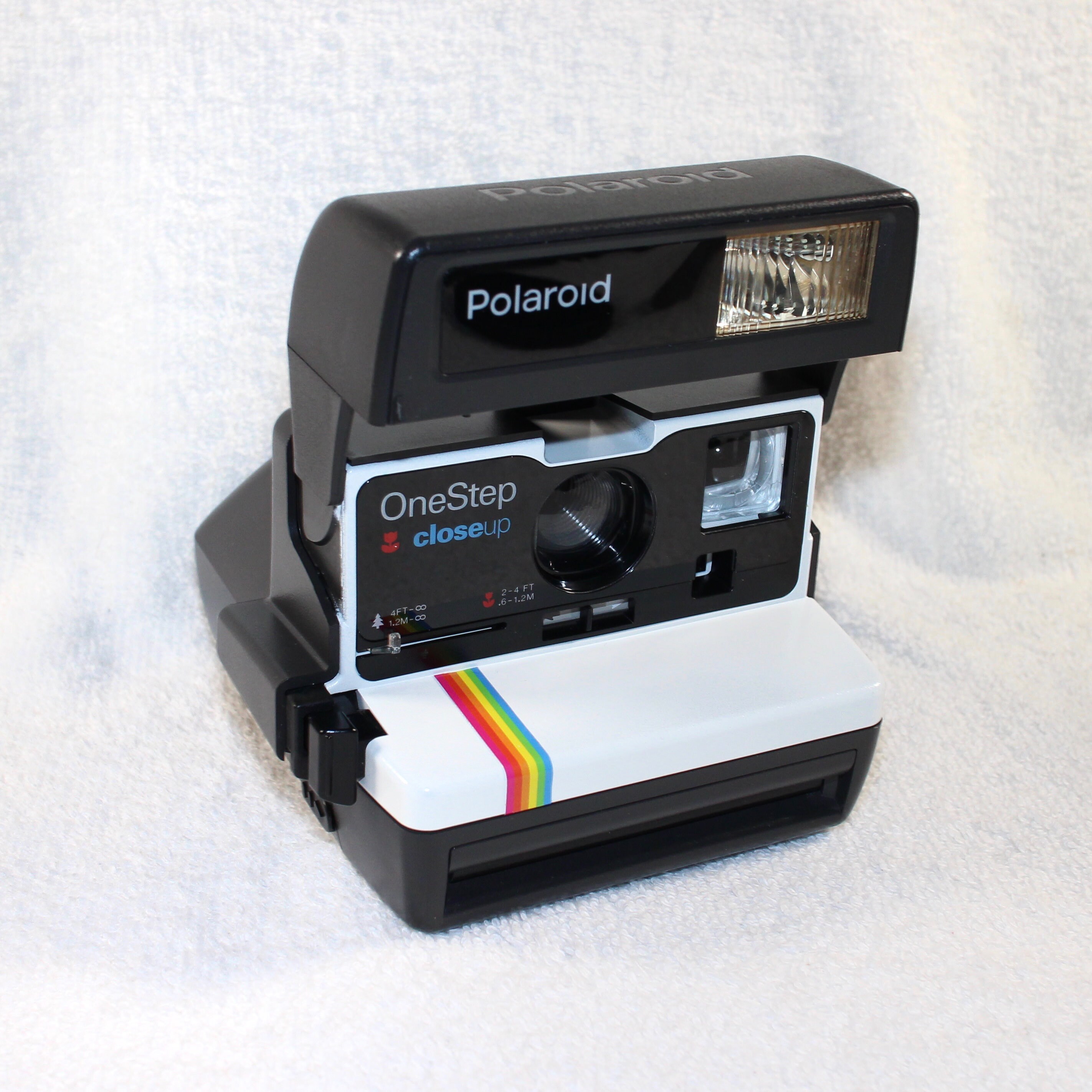 Upcycled White with Rainbow Front Polaroid 600 OneStep With Close Up ...