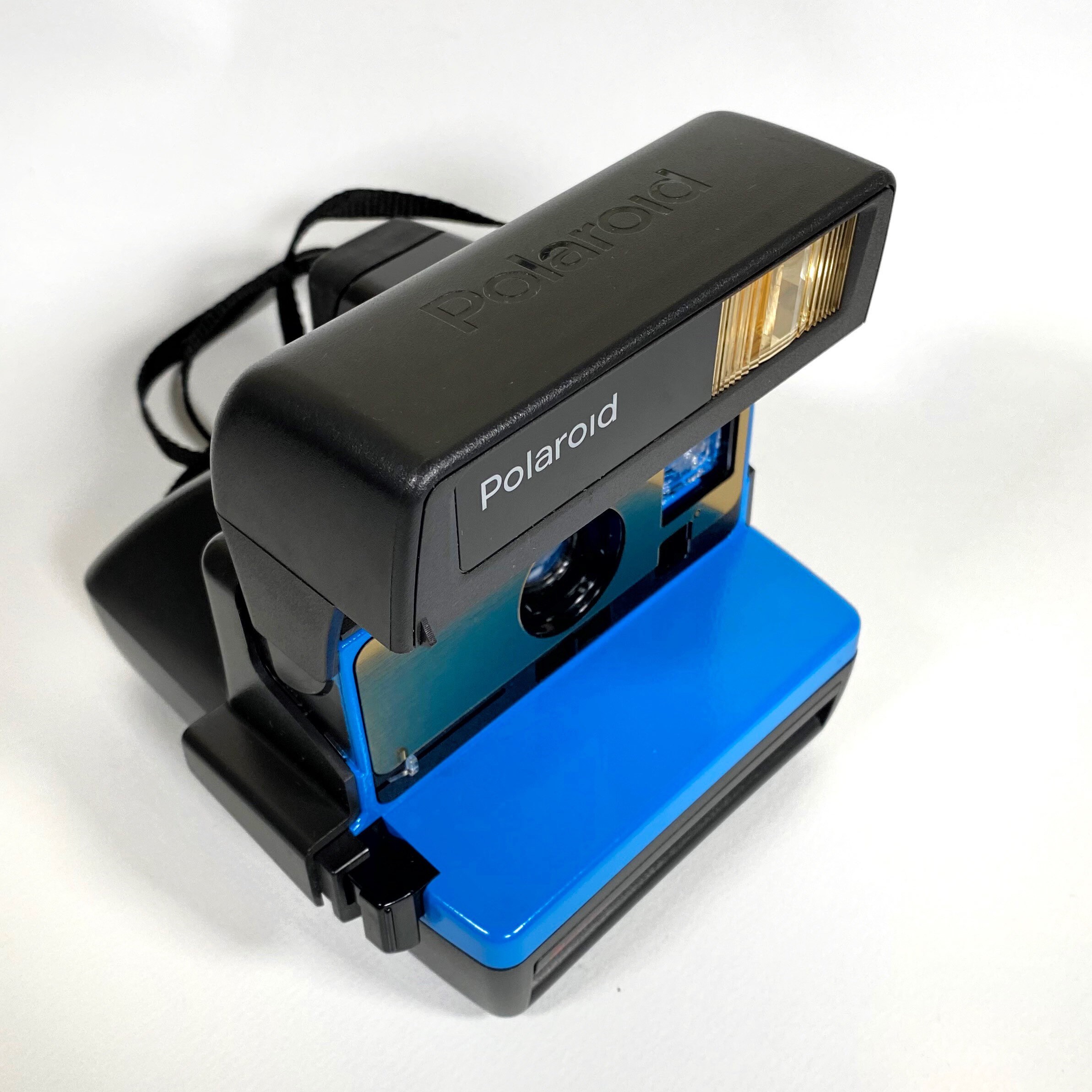 Blue with Brushed Gold Front Polaroid 600 OneStep With Close Up And ...