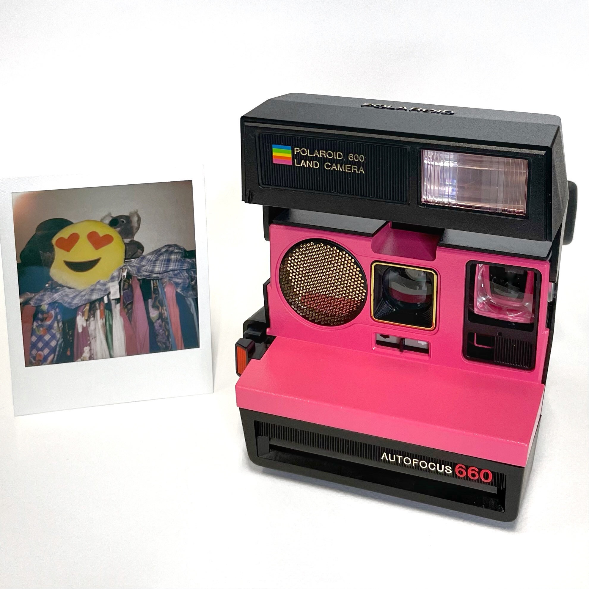 Polaroid 660 Sonar AutoFucus Upcycled Pink - Refreshed, Cleaned, Tested ...