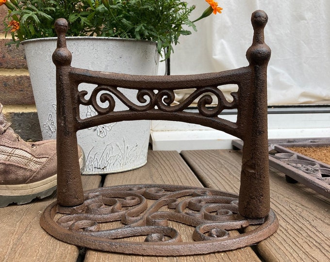 Cast Iron Boot Scaper Welly Boot Cleaner Shoe Scraper Gardener Gift ...