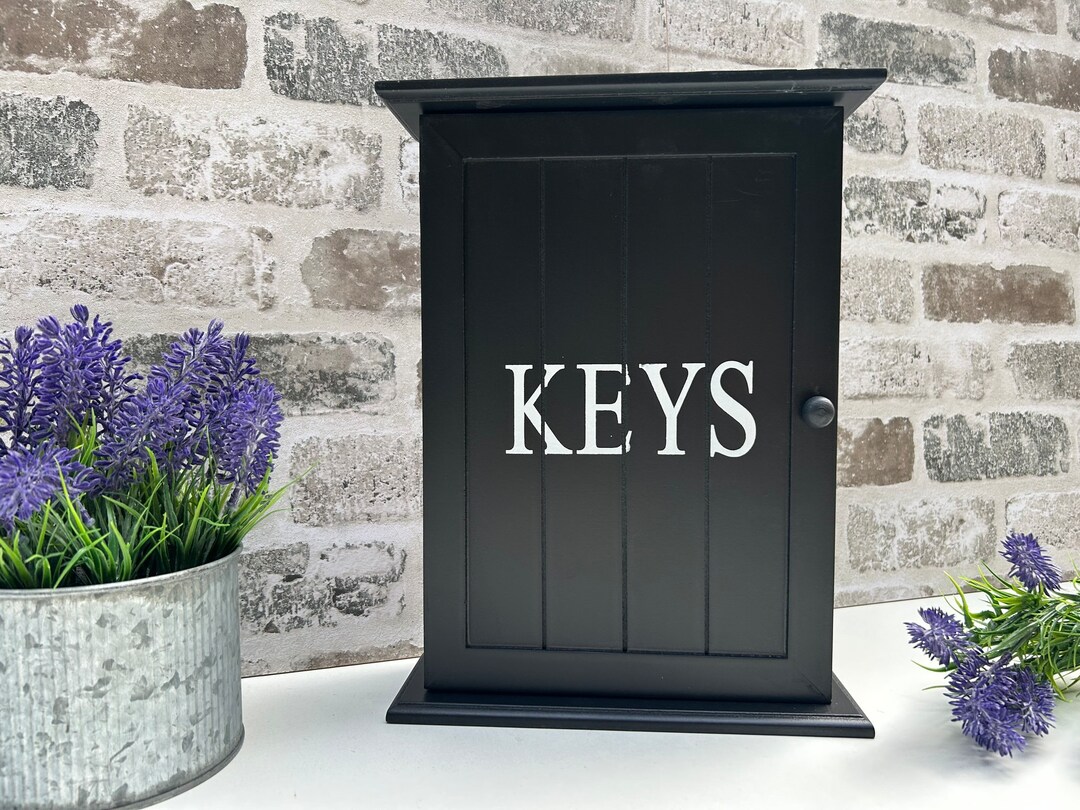 Key Holder / Key Box / Black Key Box Holder / Wooden Key Box / Key ...