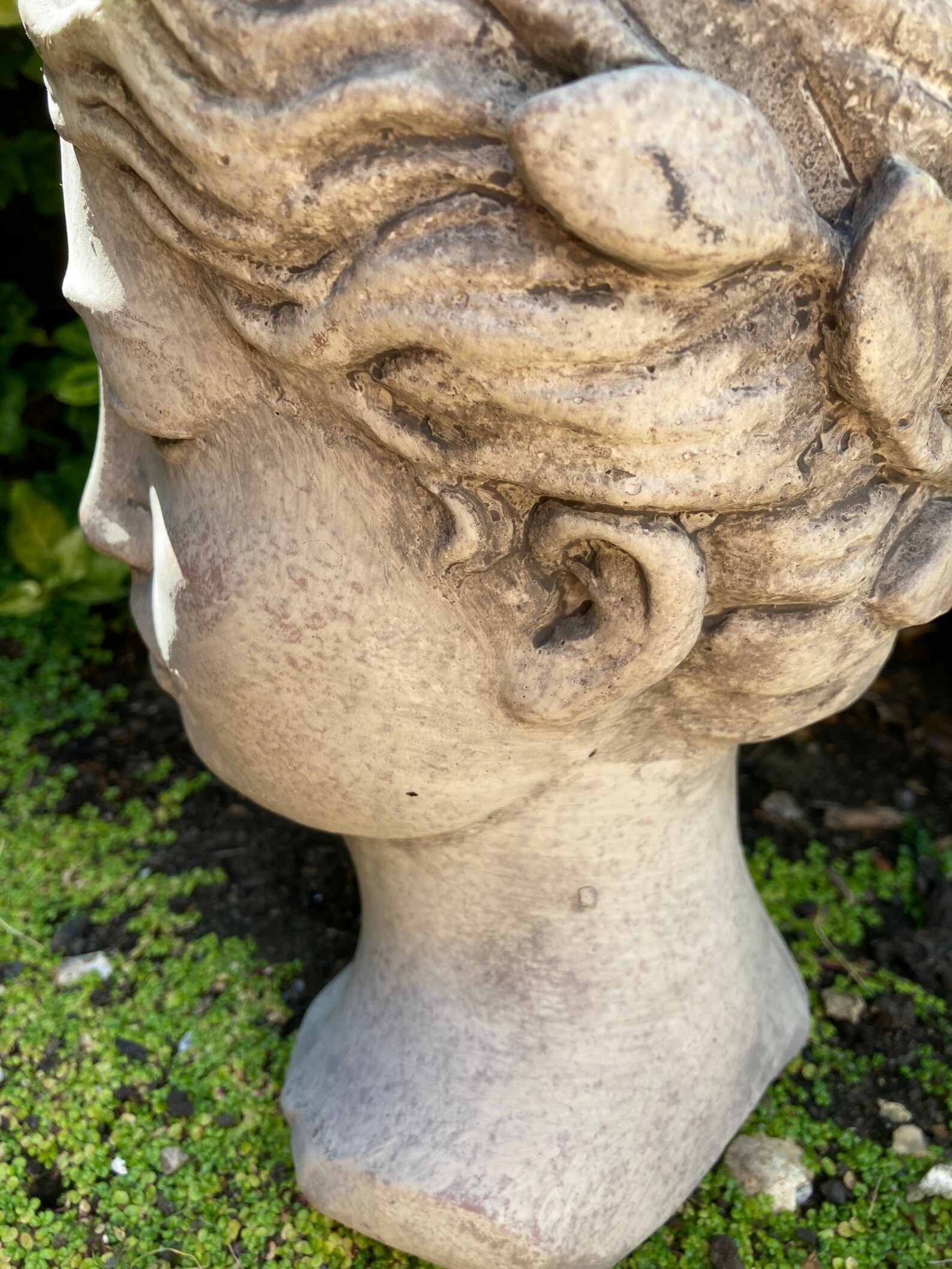 Goddess Head Planter - Female Bust Planter - Head Plant Pot - Stone ...