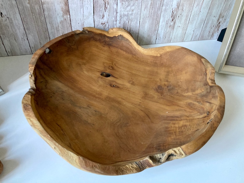 Large Teak Root Bowl / Rustic Wood Fruit Bowl / Handcarved - Etsy UK