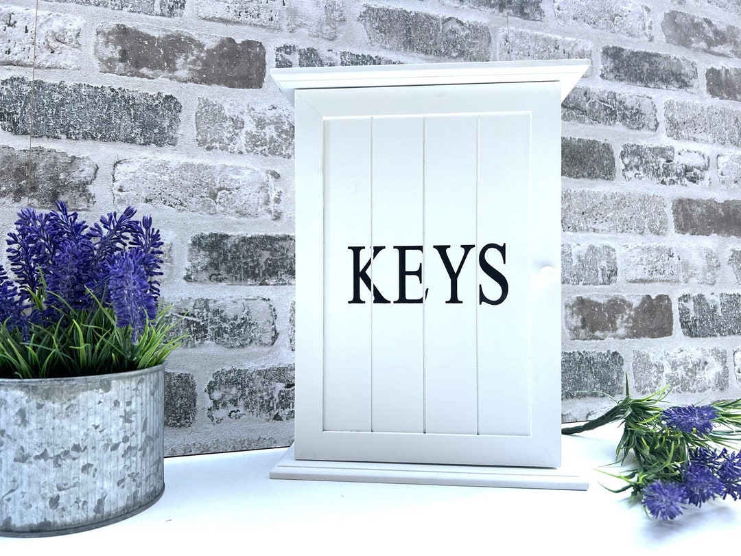 Key Holder / Key Box / White Key Box Holder / Wooden Key Box / Key ...