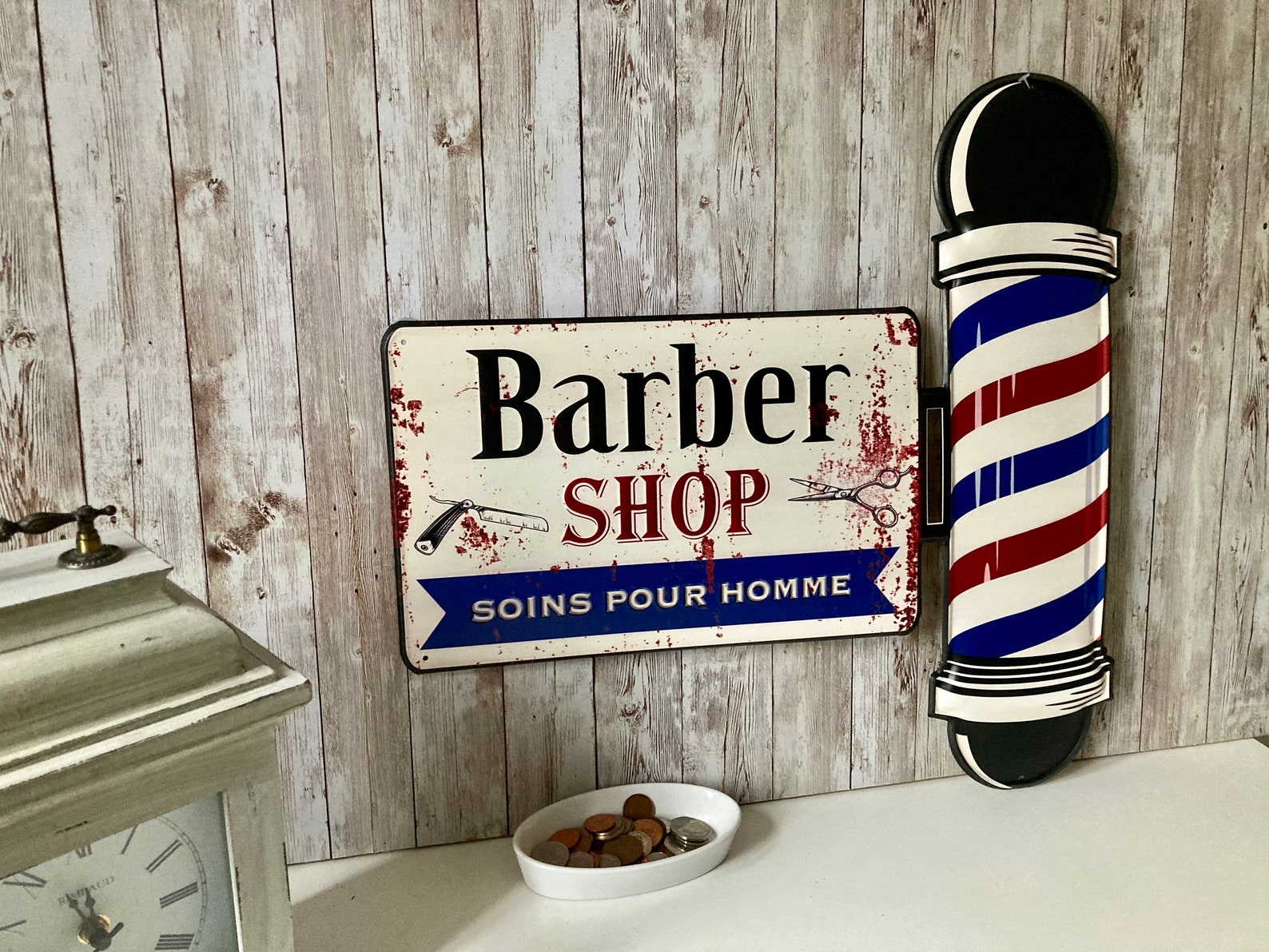 Barber Shop Sign / Barbers Pole / Barbershop Decor / Barbers Sign ...