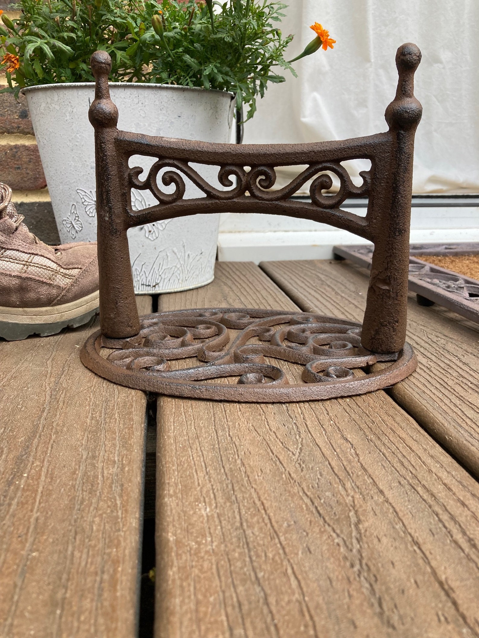 Cast Iron Boot Scaper Welly Boot Cleaner Shoe Scraper Gardener Gift ...