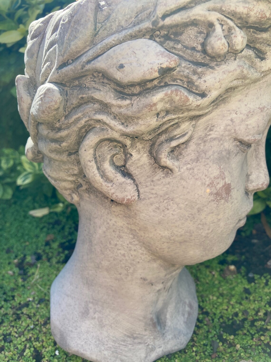 Goddess Head Planter - Female Bust Planter - Head Plant Pot - Stone ...