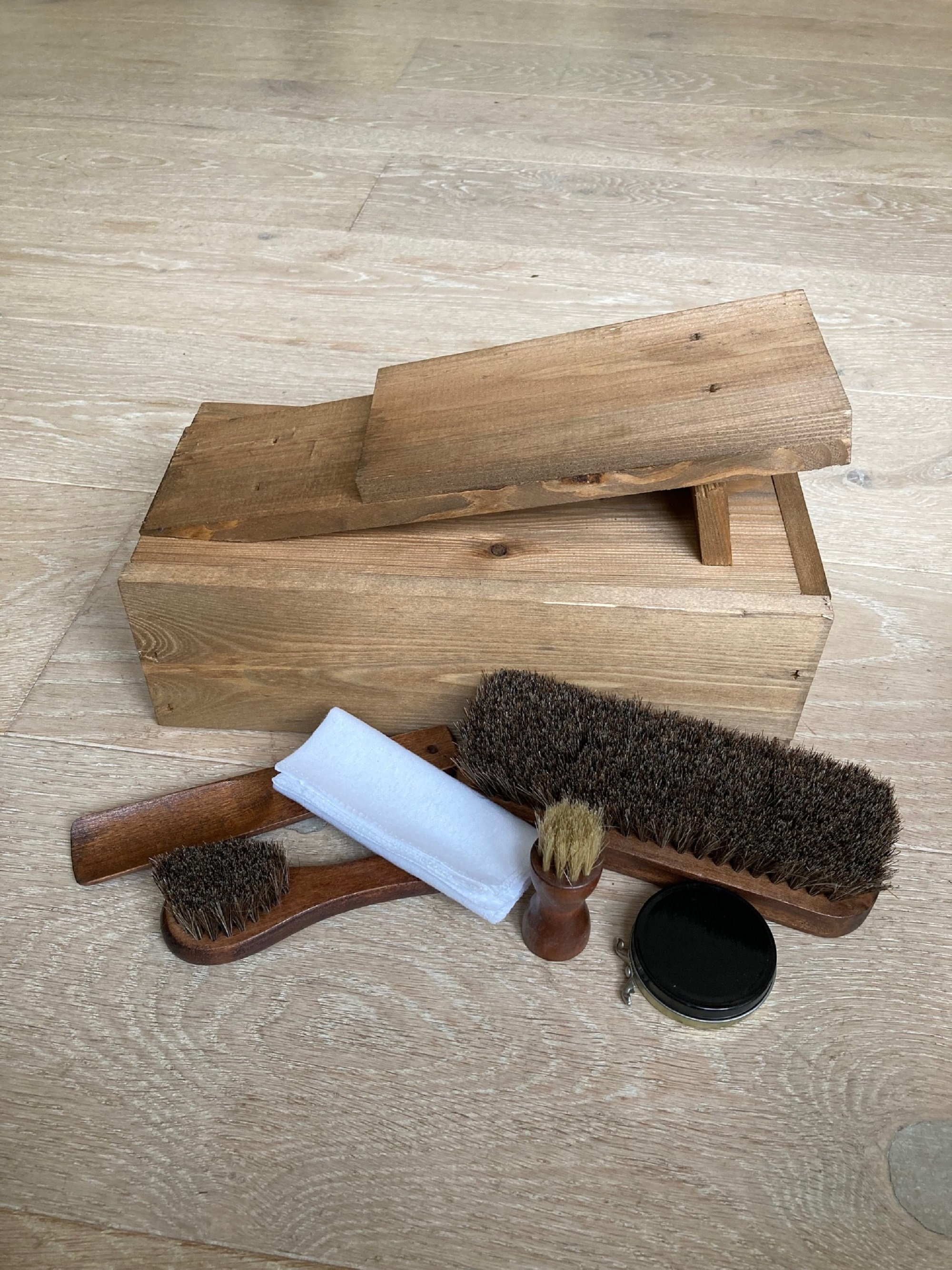 Shoe Shine Kit - Shoe Cleaning Kit - Box Shoe Shine Kit - Shoe Polish ...