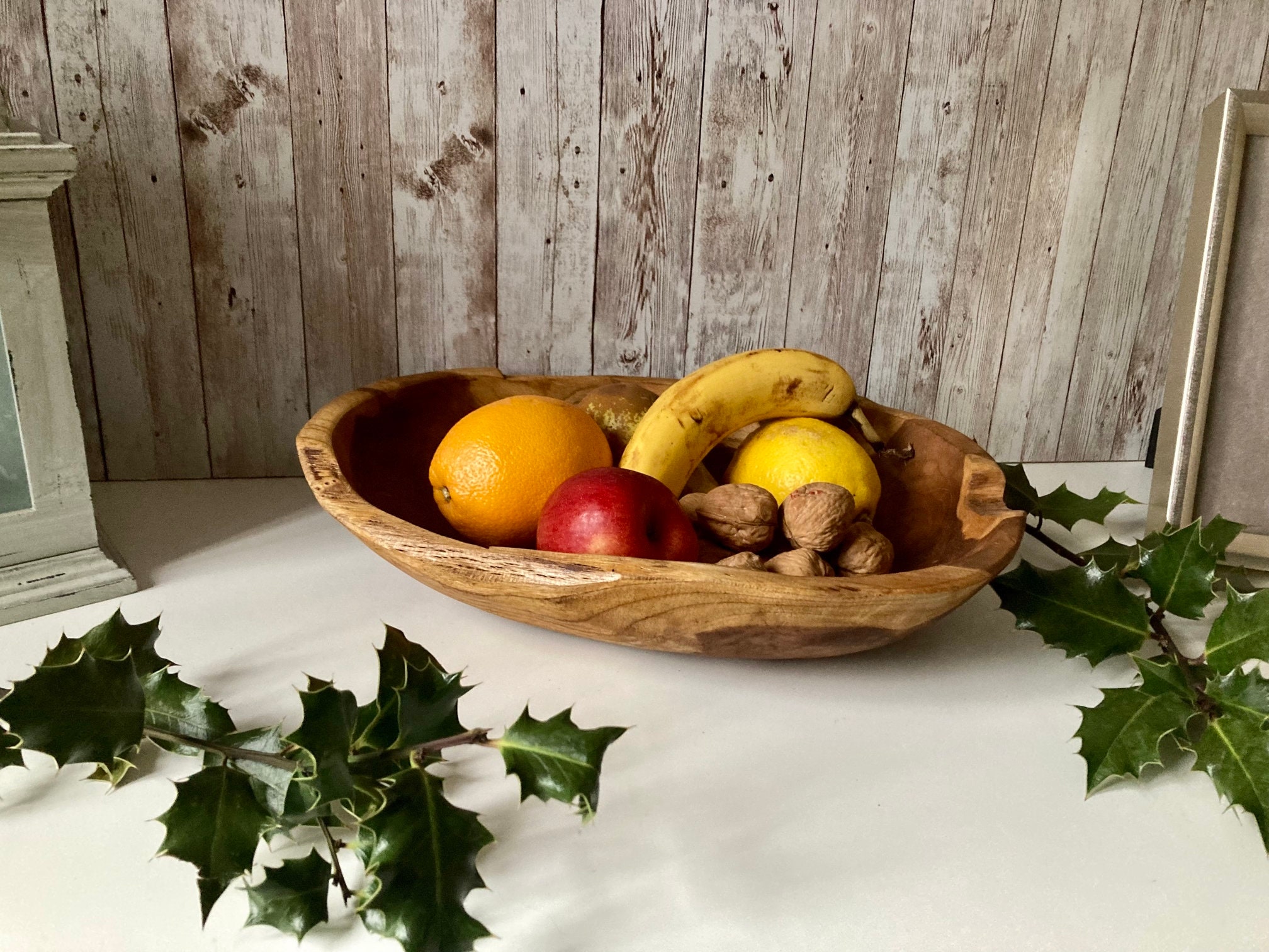 35cm Long Teak Root Bowl / Rustic Wood Fruit Bowl / Handcarved Bowl ...