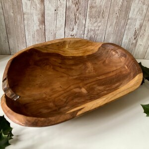 35cm Long Teak Root Bowl / Rustic Wood Fruit Bowl / Handcarved Bowl ...