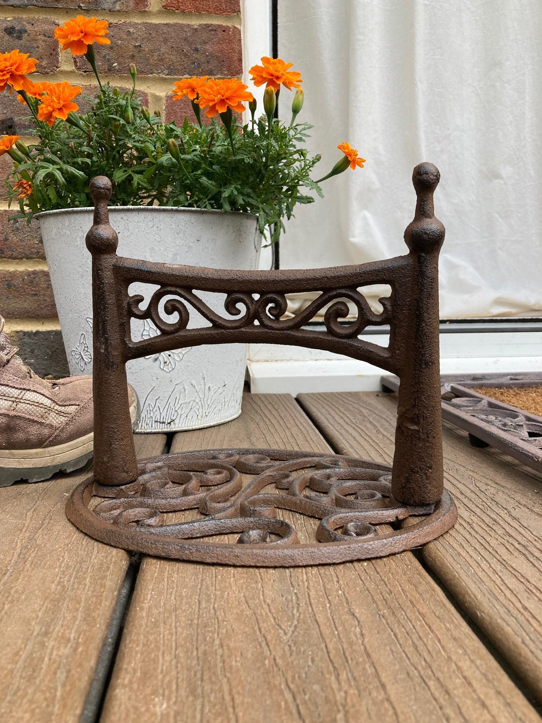 Cast Iron Boot Scaper Welly Boot Cleaner Shoe Scraper Gardener Gift ...