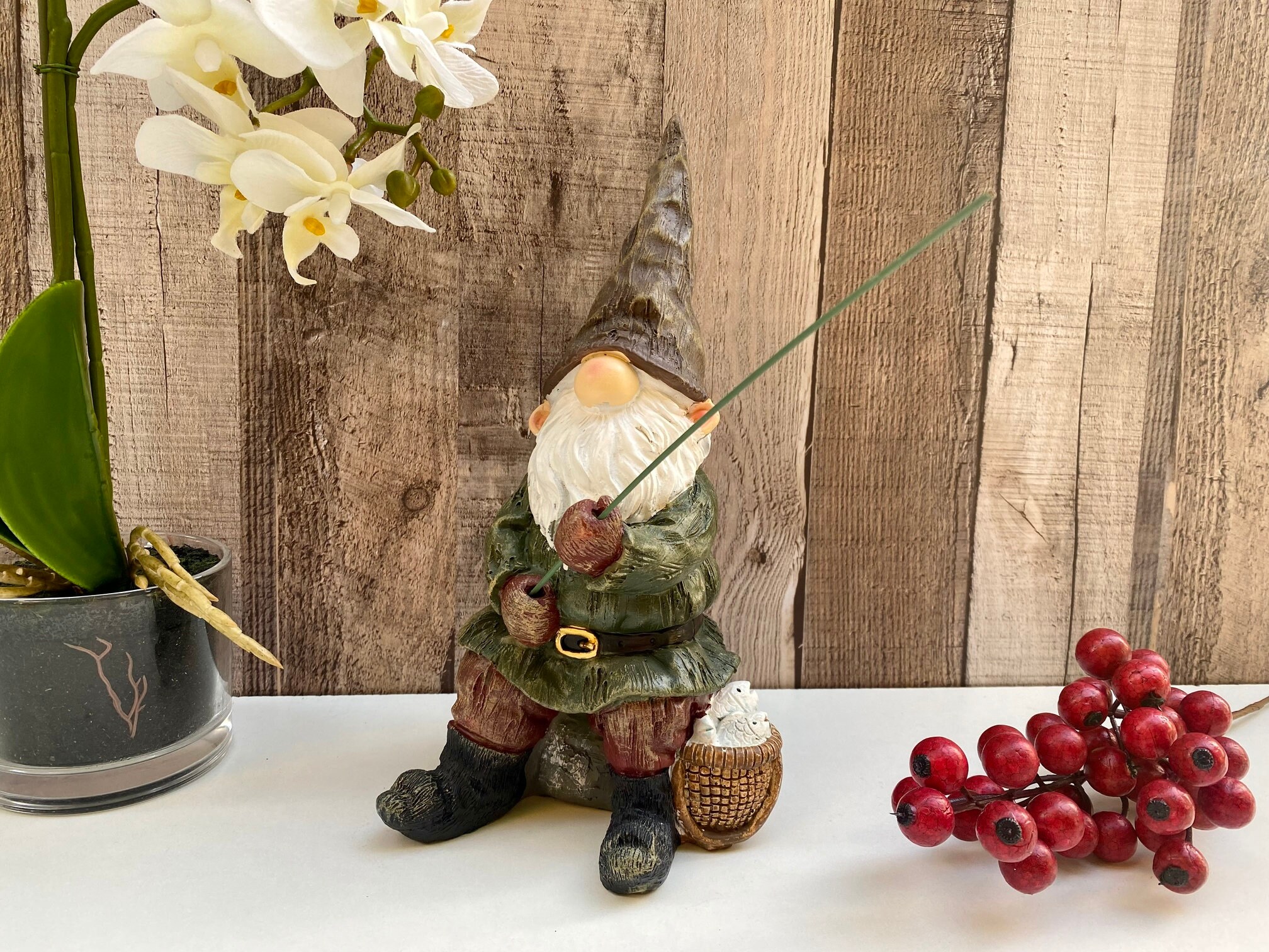 Fishing Gnome Ornament Garden Gnome Fisherman Gift Gnome - Etsy UK