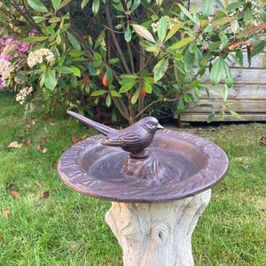 Sundial / Bird Feeder / Bird Bath / Sun Dial / Cast Iron Garden Clock ...