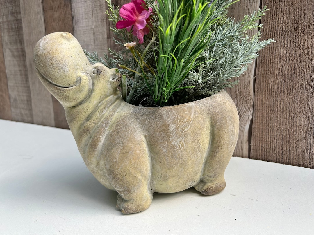 Hippo / Hippopotamus / Hippo Planter / Hippo Pot / Hippo Ornament ...