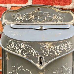 French Style Post Box - Shabby Chic Mail Box - Zinc Grey Galvanised ...