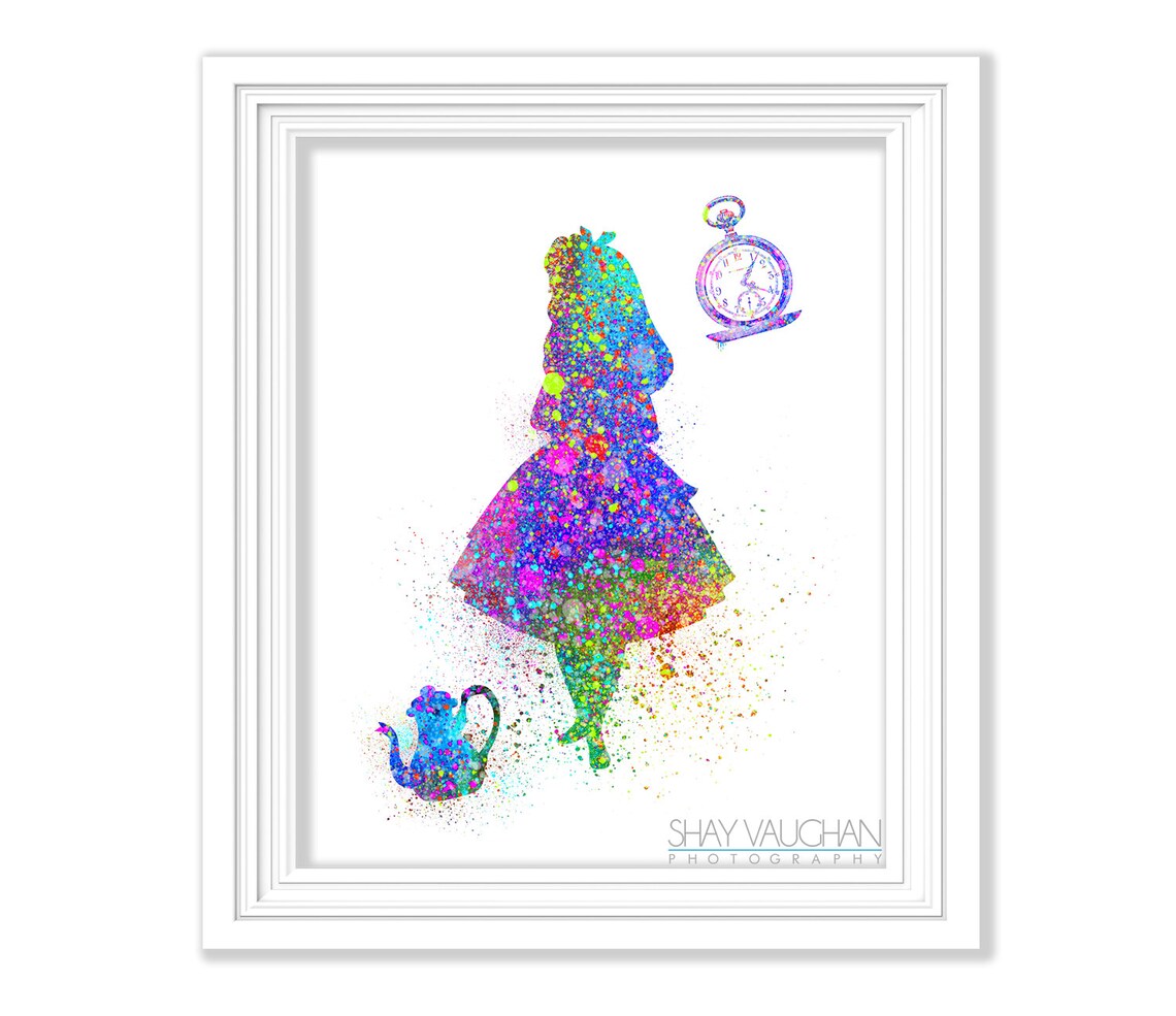 Alice in Wonderland Art Print Watercolor Art Alice in Wonderland ...
