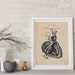 Heart Anatomy Art Vintage Anatomy Heart Print Anatomical Heart Print ...