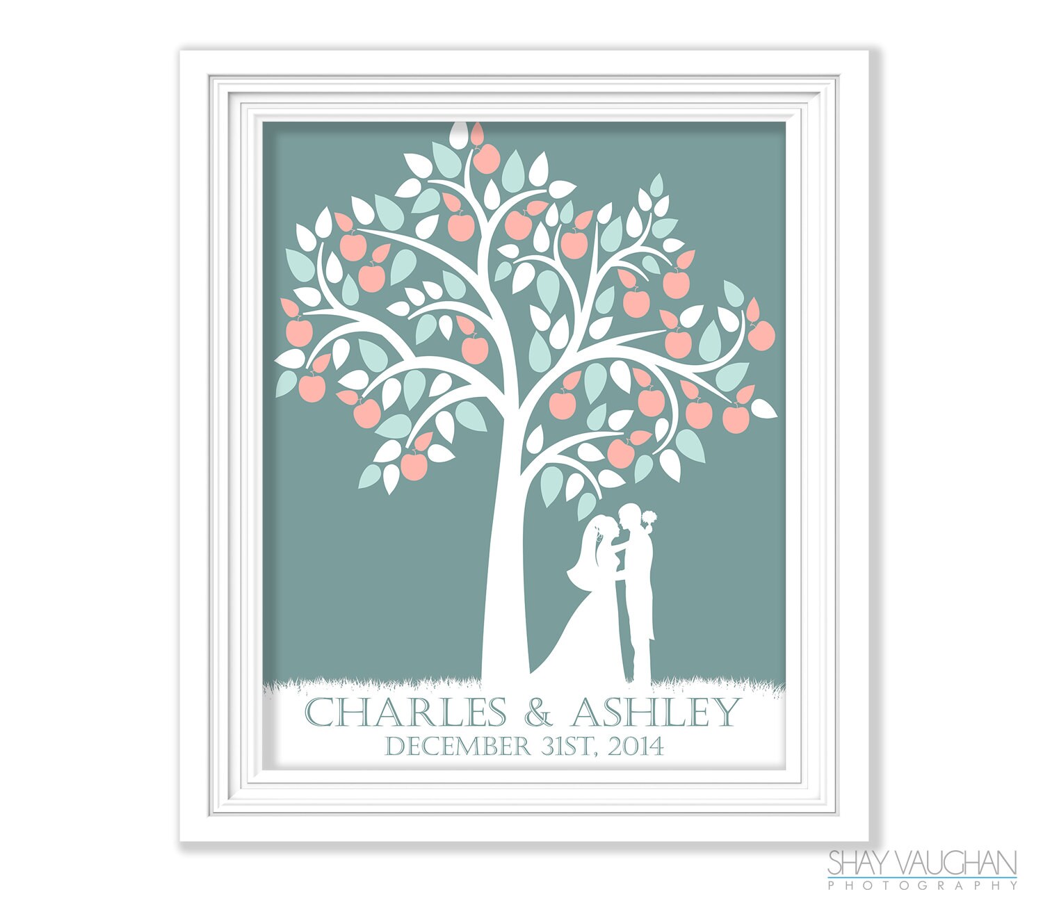 Wedding Art Print Personalized Custom Wedding Colors Wedding | Etsy