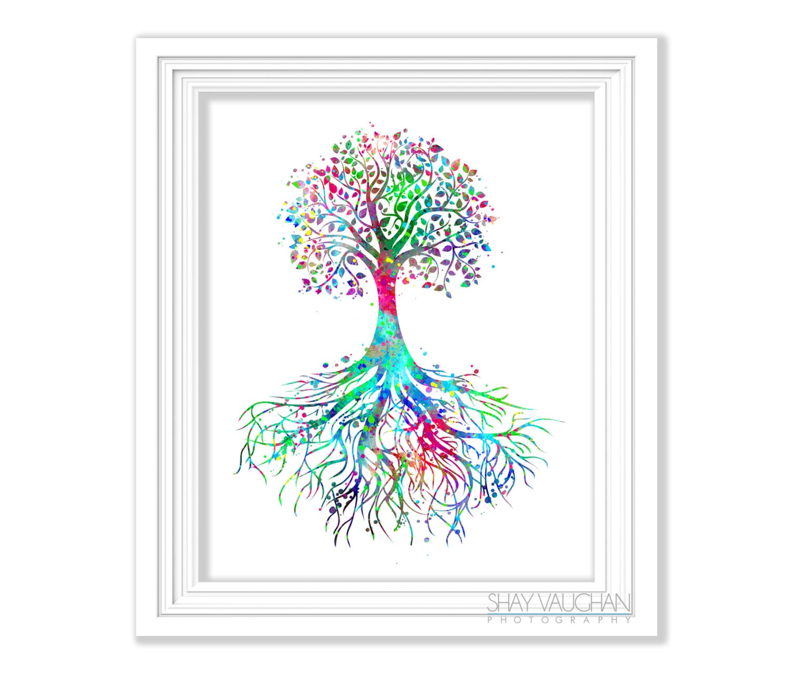 Tree Roots Art Print Watercolor Art Poster Family Tree Family Reunion ...