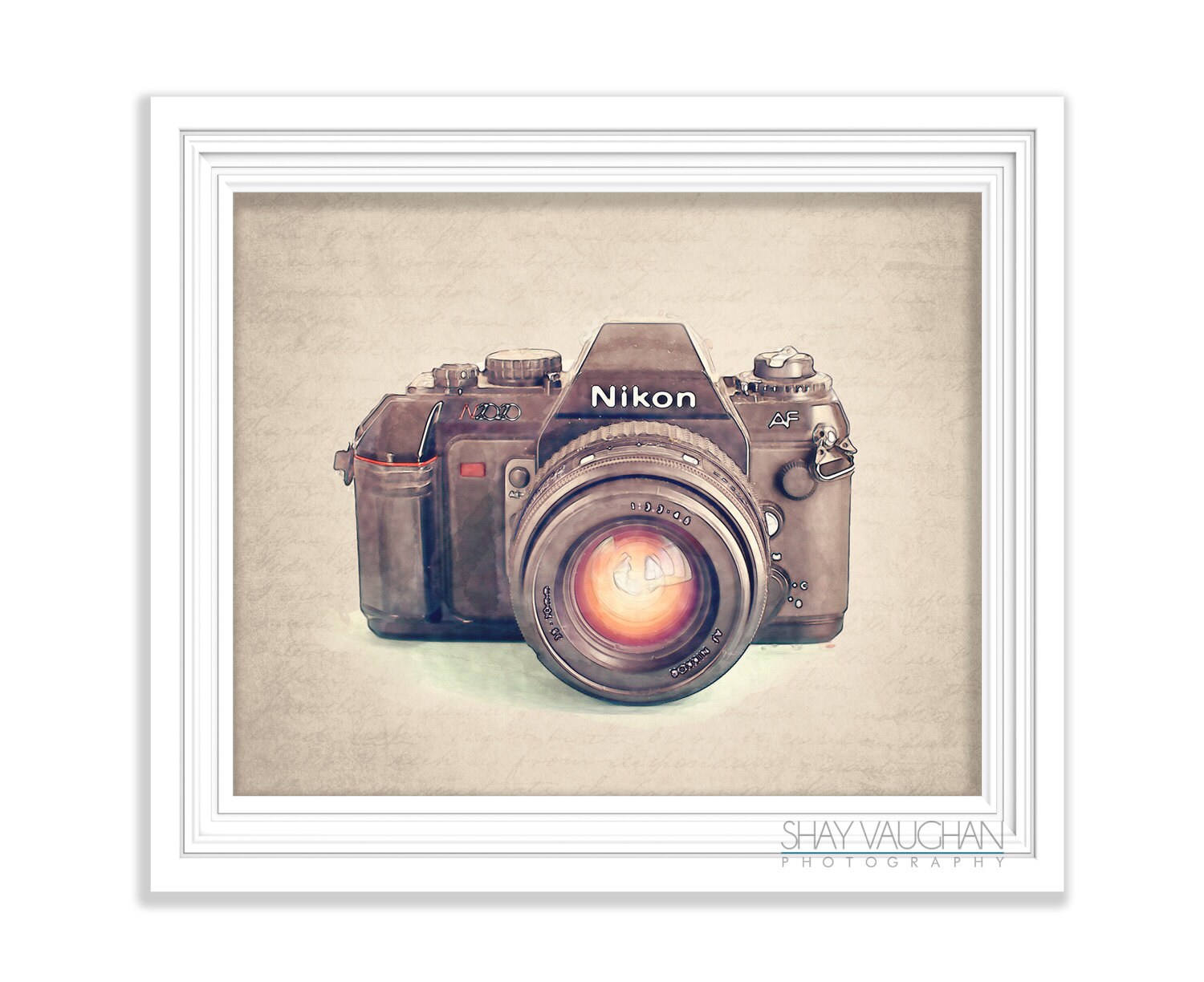 Nikon Camera Art Print Retro Camera Art Nikon Watercolor Nikon Wall Art ...