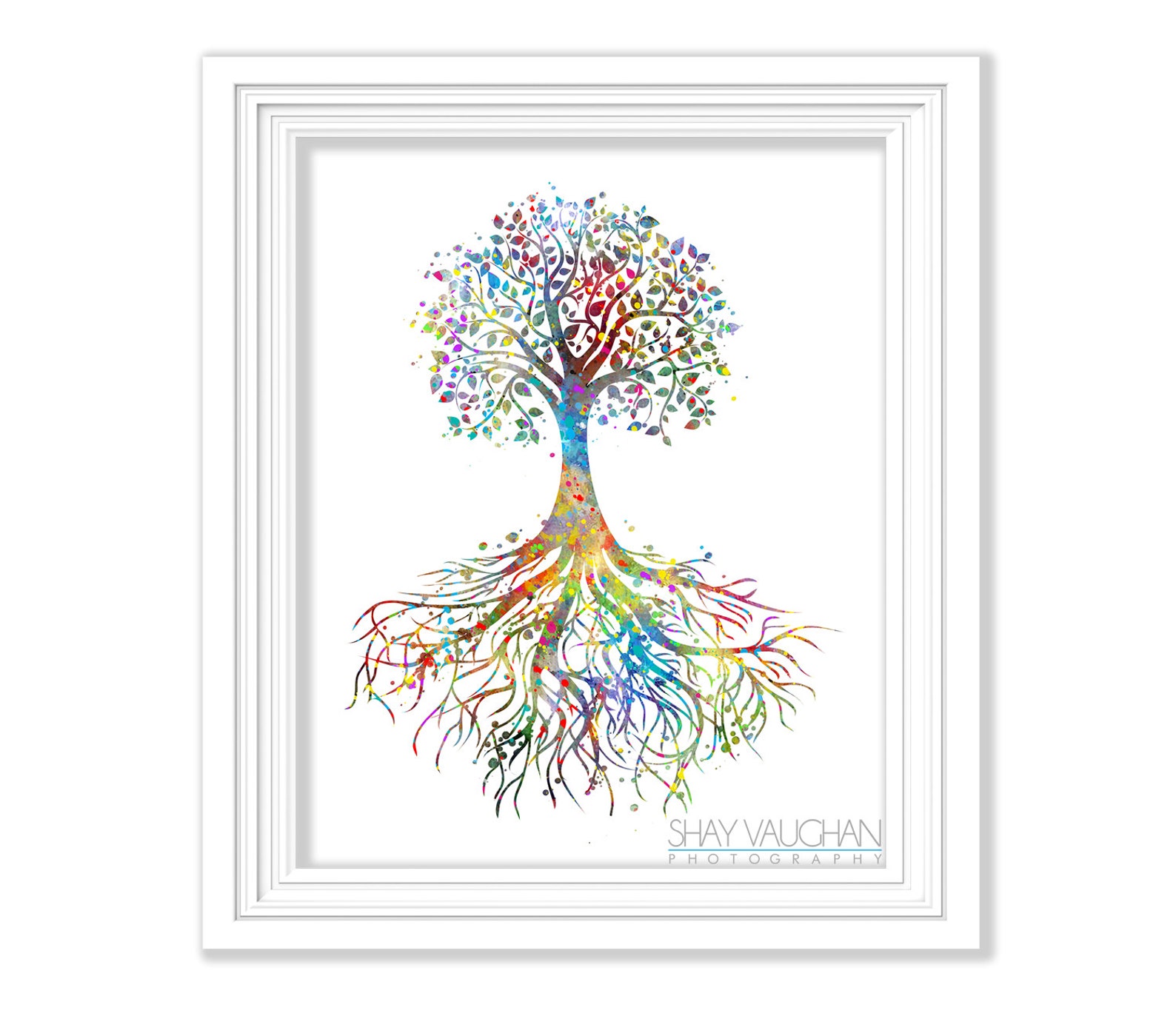 Tree Roots Art Print Watercolor Art Tree Painting Illustration Family ...