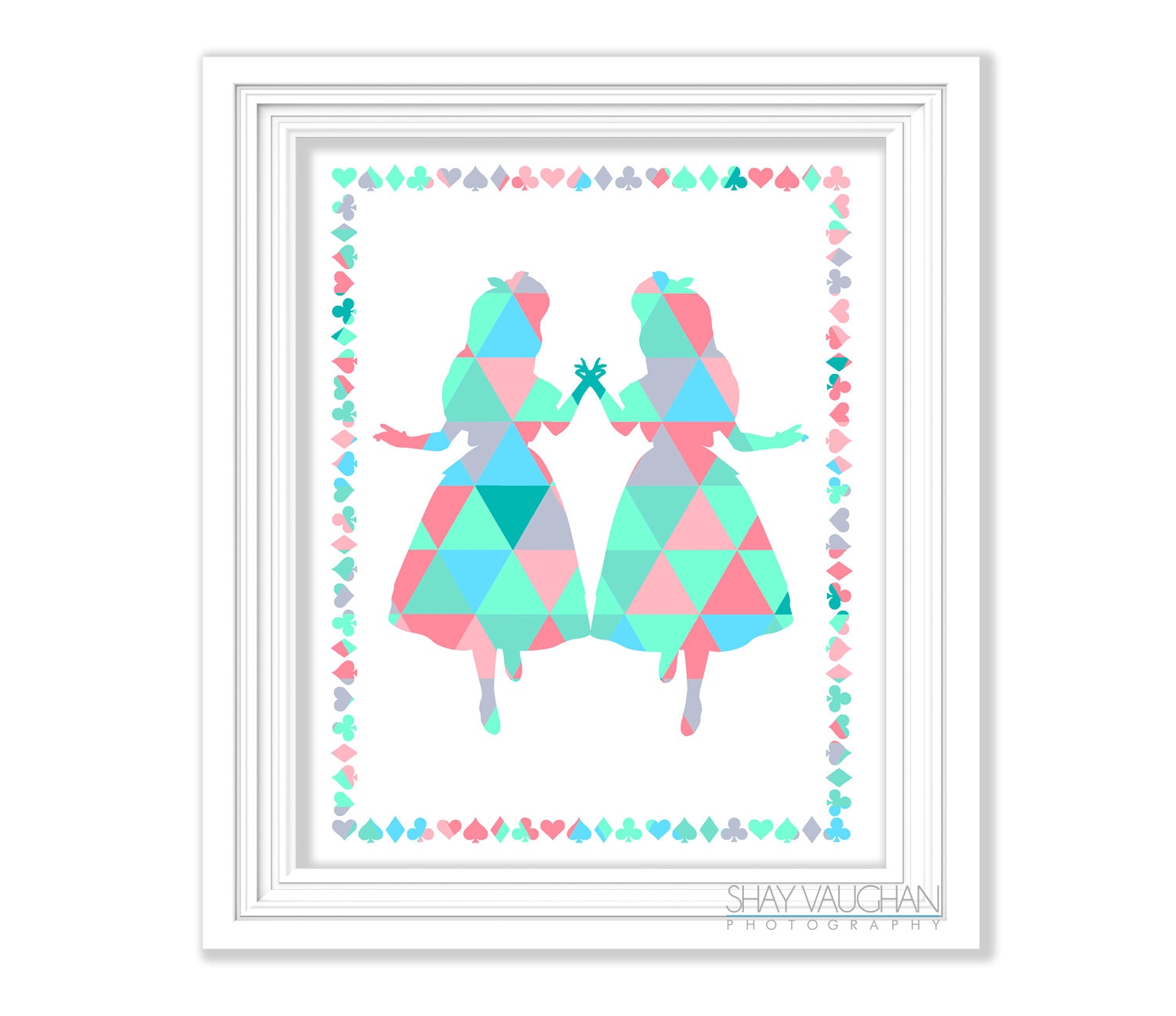 Alice In Wonderland Art Print Geometric Pastels Wall Decor | Etsy