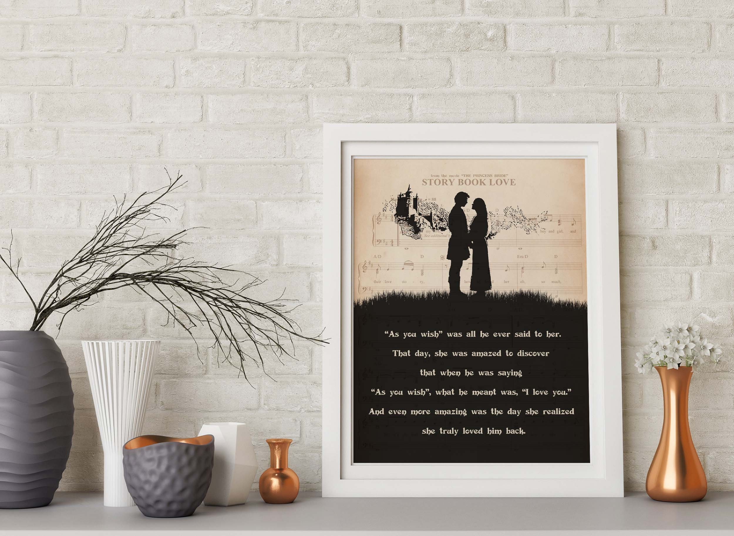 The Princess Bride Art Print Westley and Buttercup as - Etsy