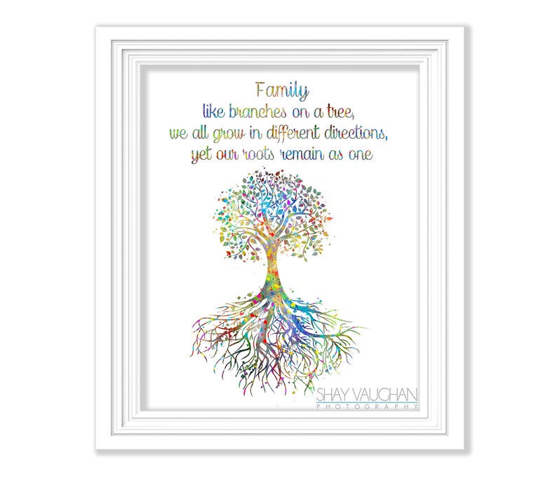 Family Tree Roots Art Print Family Reunion Art Print Like - Etsy