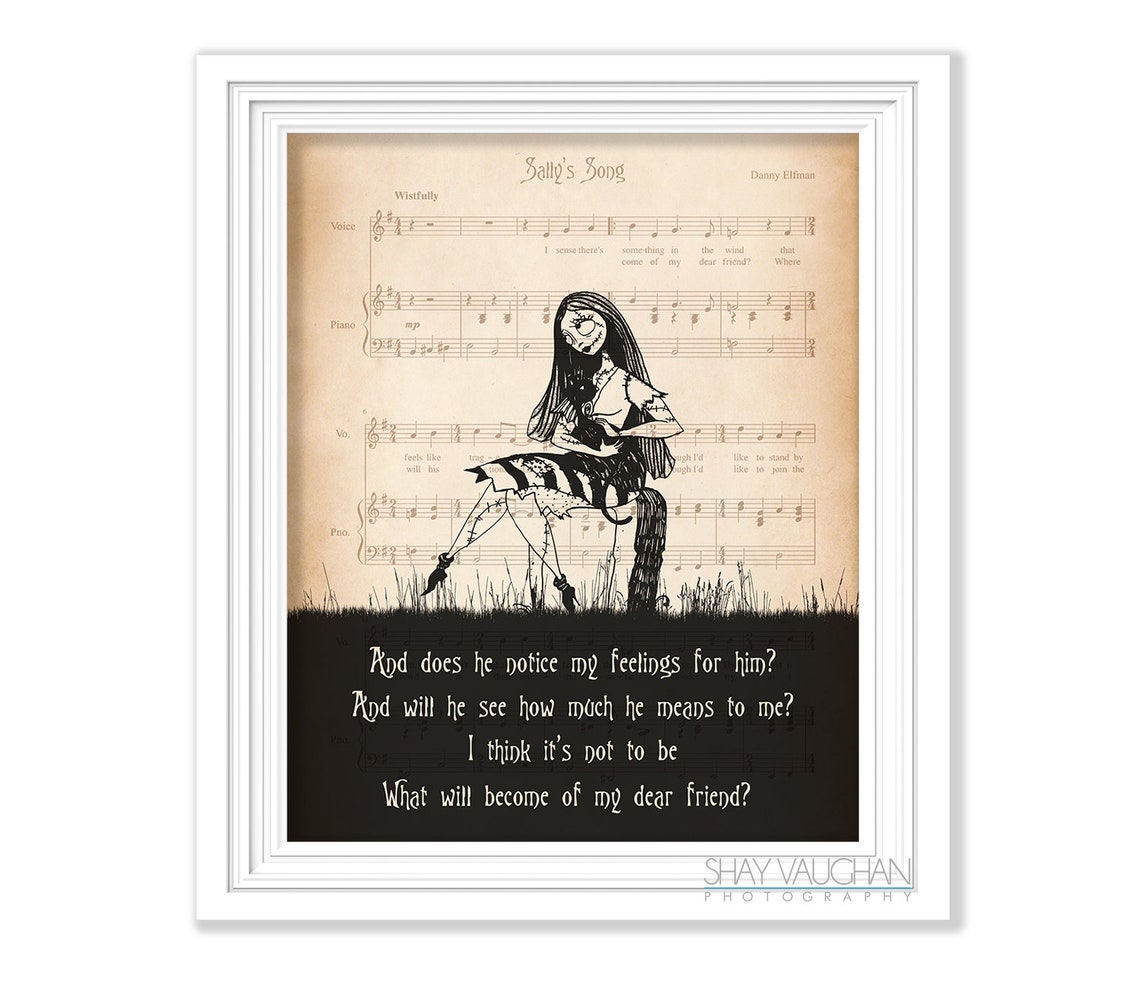 The Nightmare Before Christmas Art Prints Jack and Sally Music "jack's ...