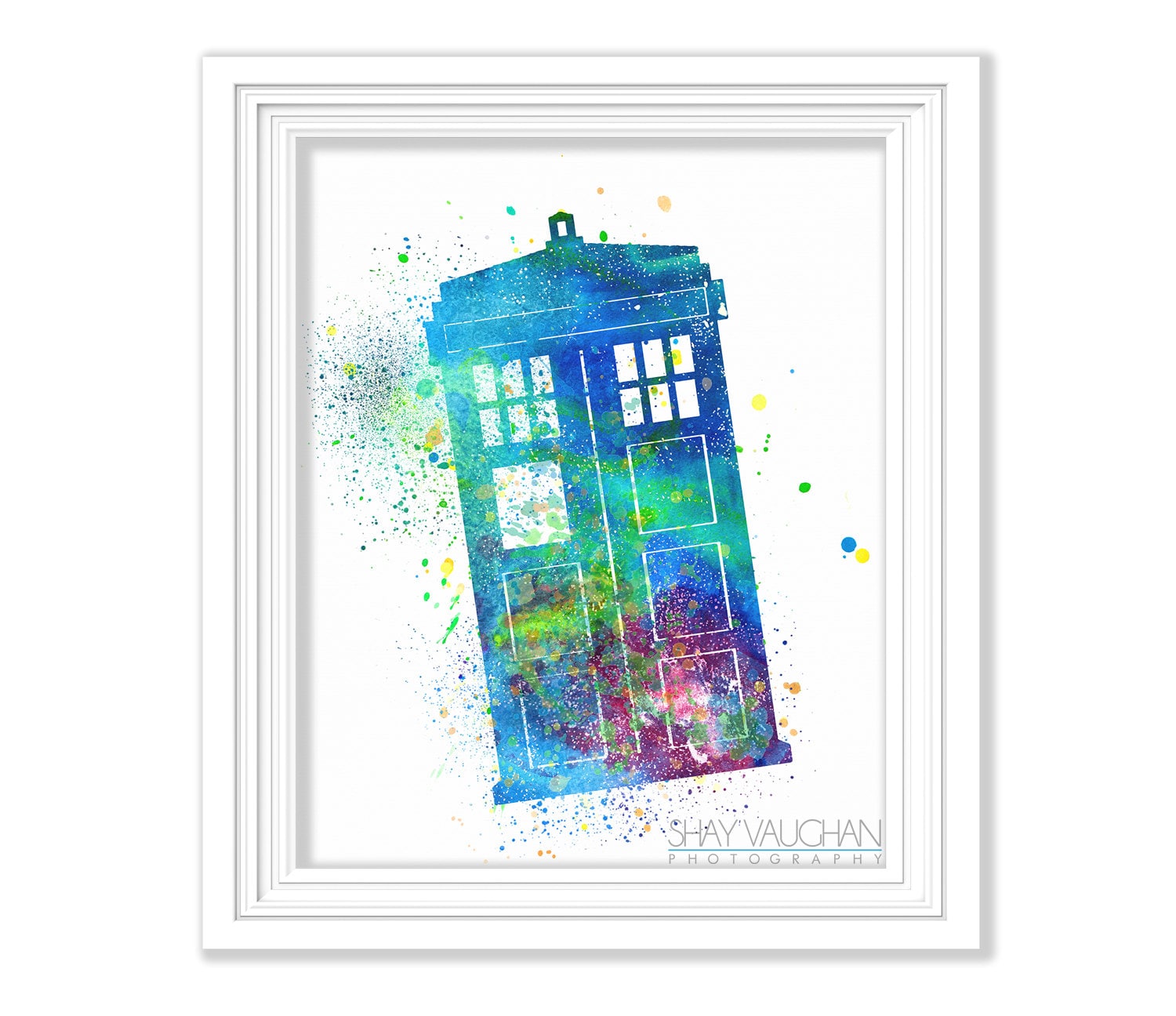 Tardis Watercolor Painting