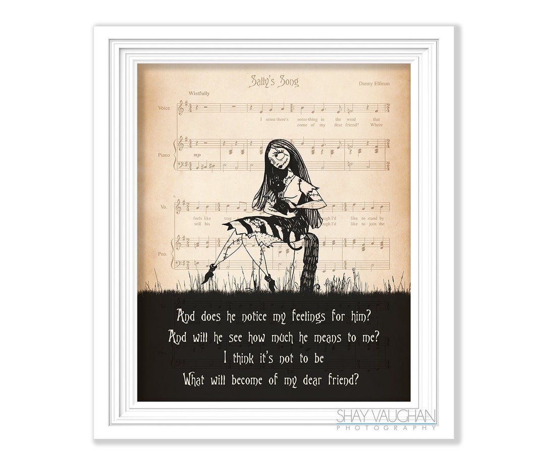 The Nightmare Before Christmas Art Print "sally's Song" Sally Quote ...