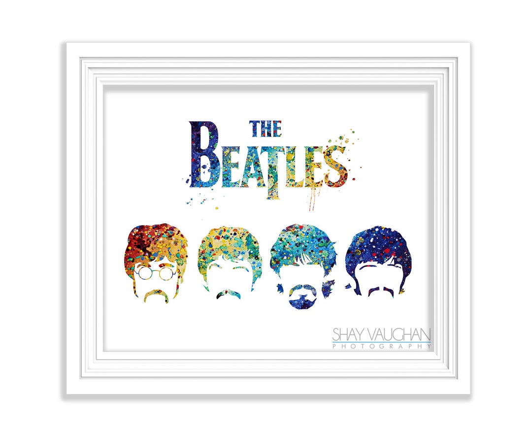 The Beatles Art Print the Beatles Watercolor Illustration Beatles Poster Painting Home Decor ...