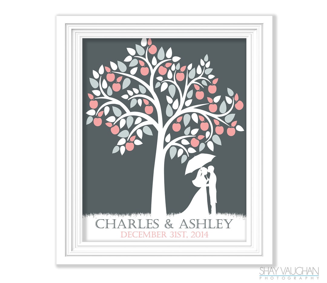 Wedding Art Print Personalized Custom Wedding Colors Wedding Decor ...