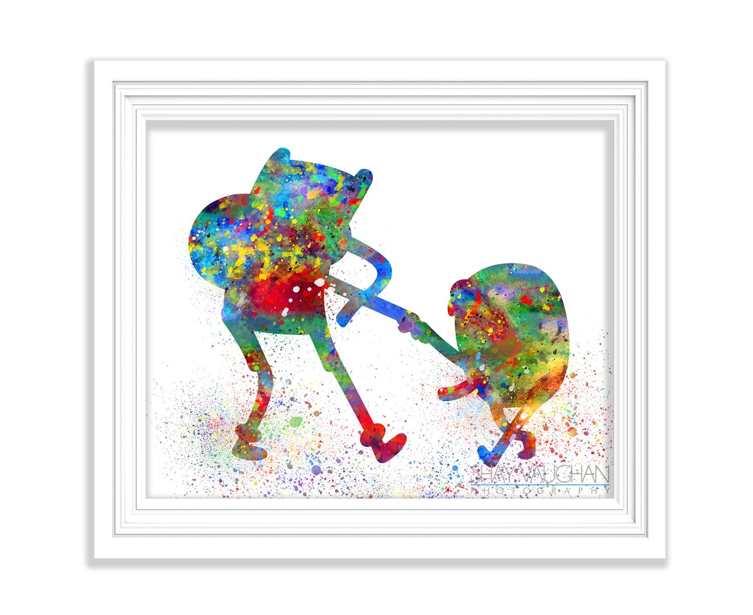 Finn and Jake Art Print Watercolor Adventure Time Poster - Etsy