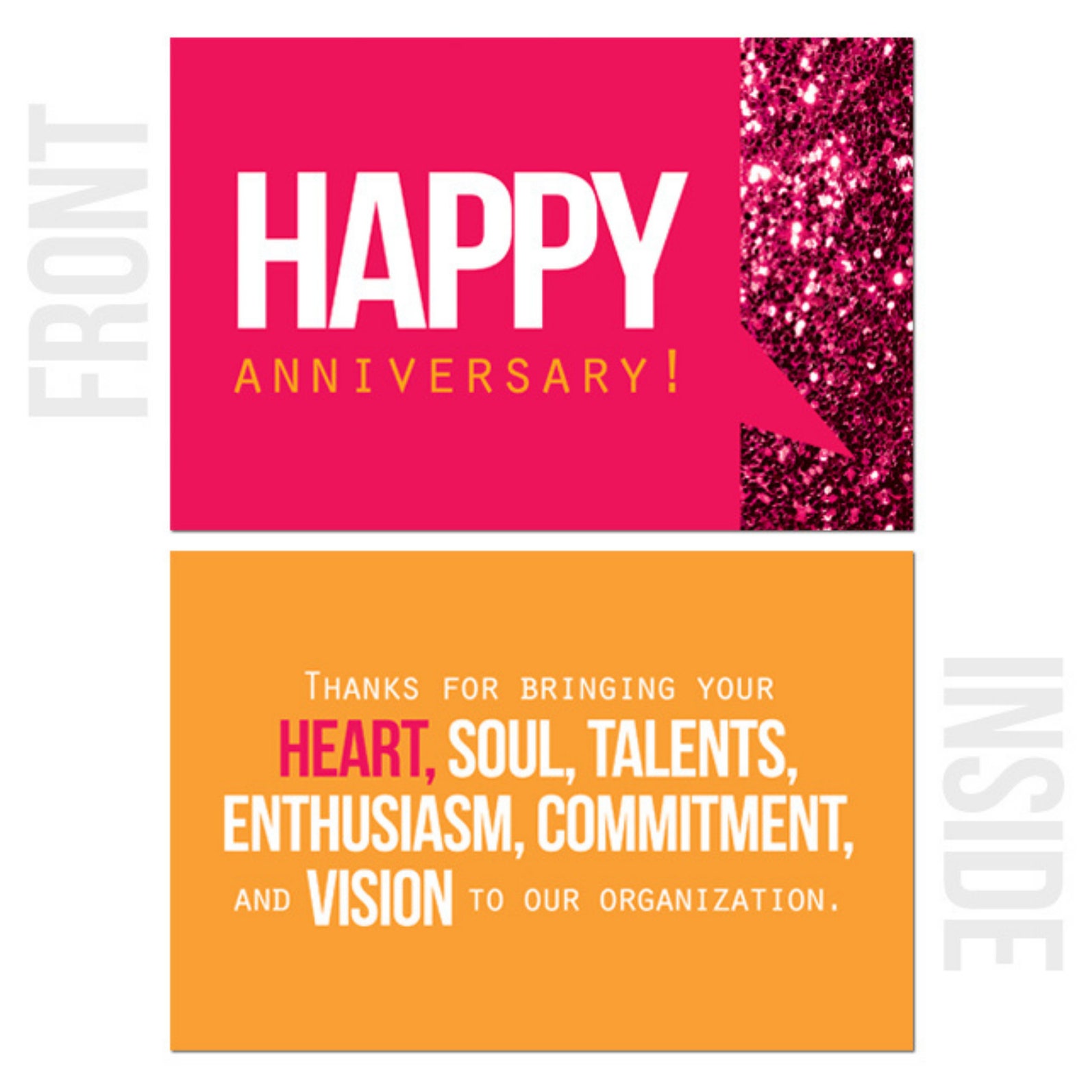 Multi-pack of 10 - Happy Work Anniversary Cards - Etsy
