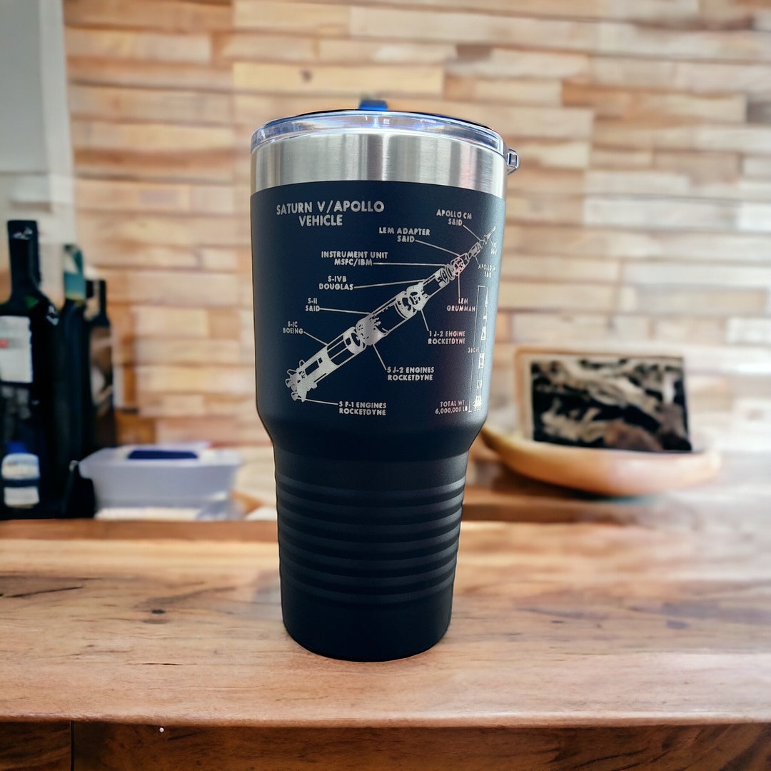 NASA Apollo Saturn V Rocket Tumbler / 30oz Tumbler / Laser Engraved ...