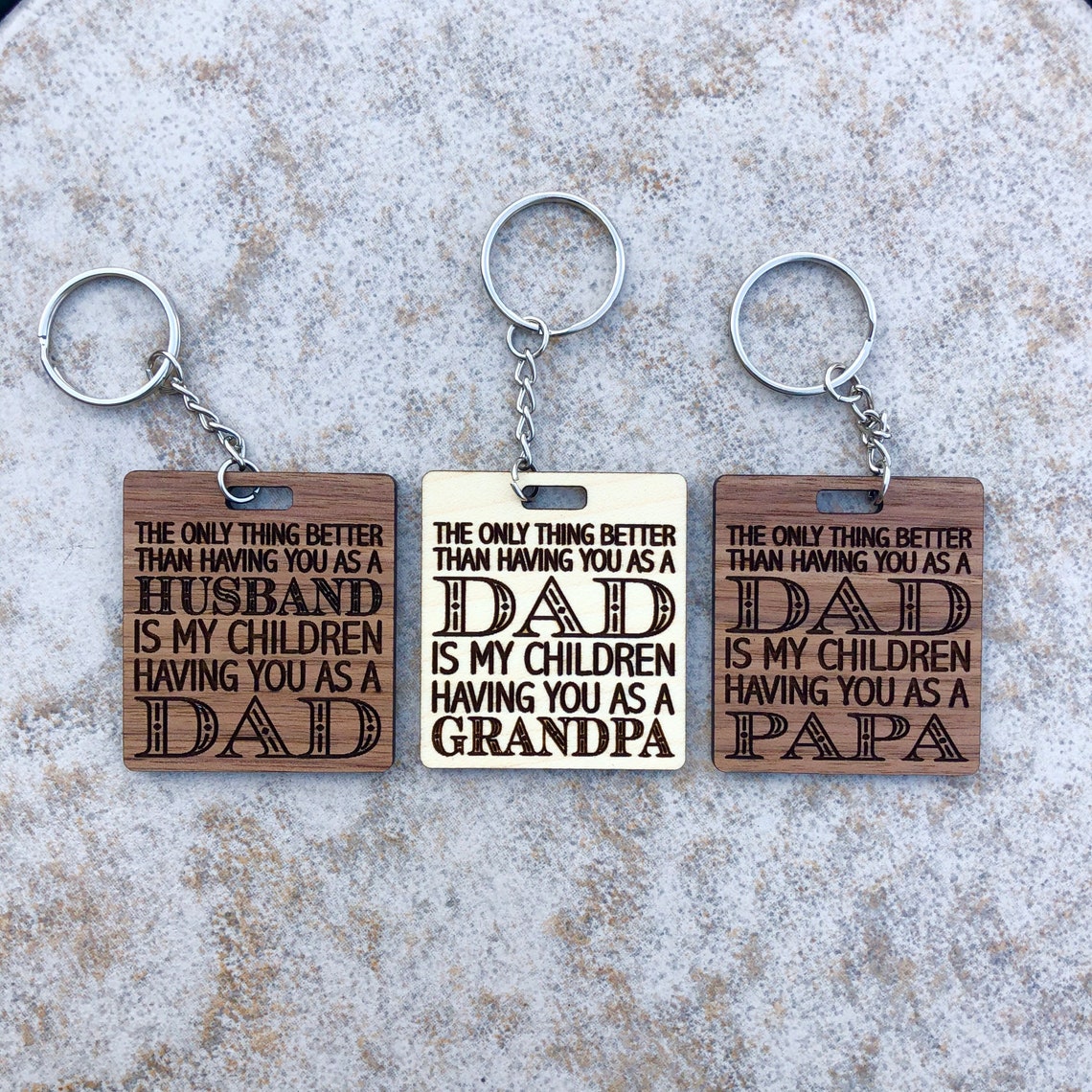 Fathers Day Keychain / Unique Present for Dad / Funny Keychain | Etsy