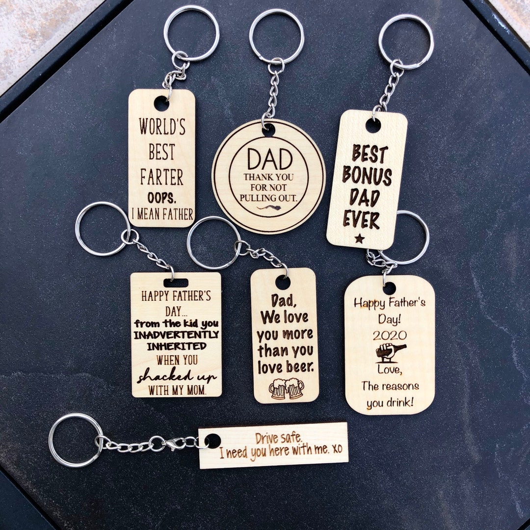 Fathers Day Keychain / Unique Present for Dad / Funny Keychain - Etsy