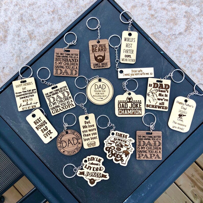 Fathers Day Keychain / Unique Present for Dad / Funny Keychain | Etsy